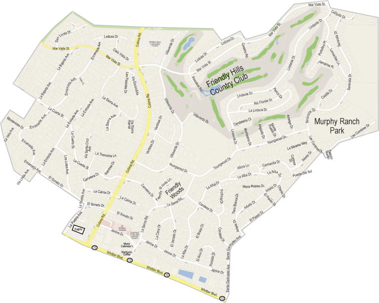 Map of Friendly Hills Homes - Friendly Hills POA
